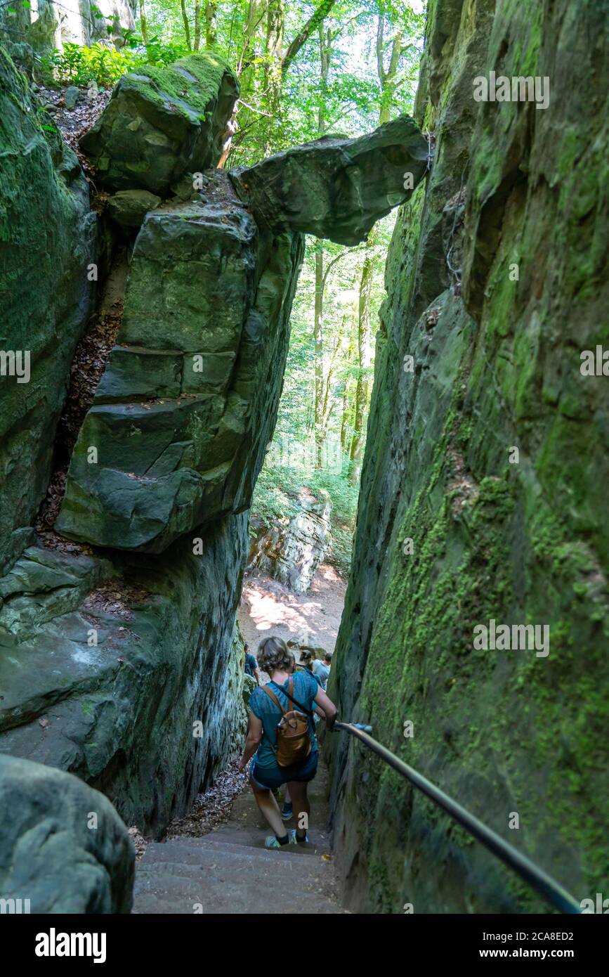 The Devil's Gorge, narrow, passable gorge of sandstone rocks, with ...