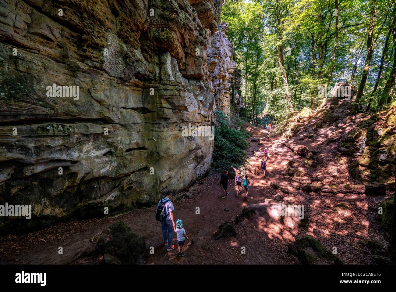 The Devil's Gorge, narrow, passable gorge of sandstone rocks, with ...
