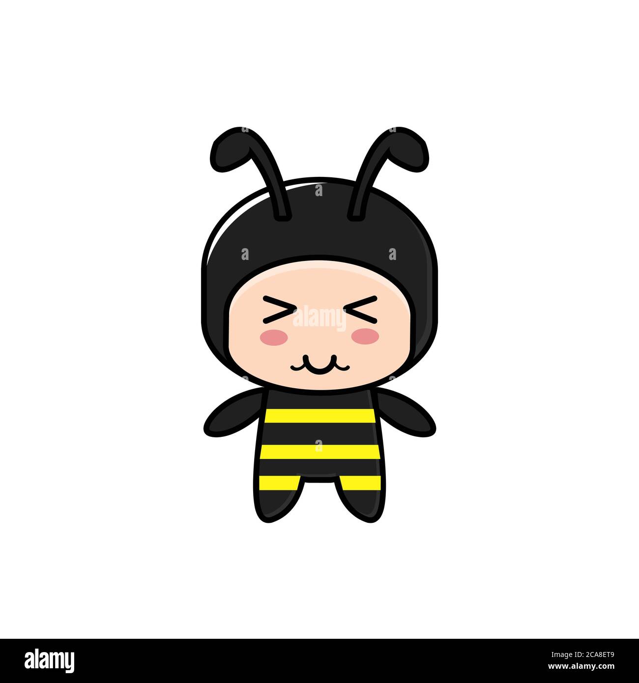 Cute bee mascot character collection. Vector cartoon illustration ...