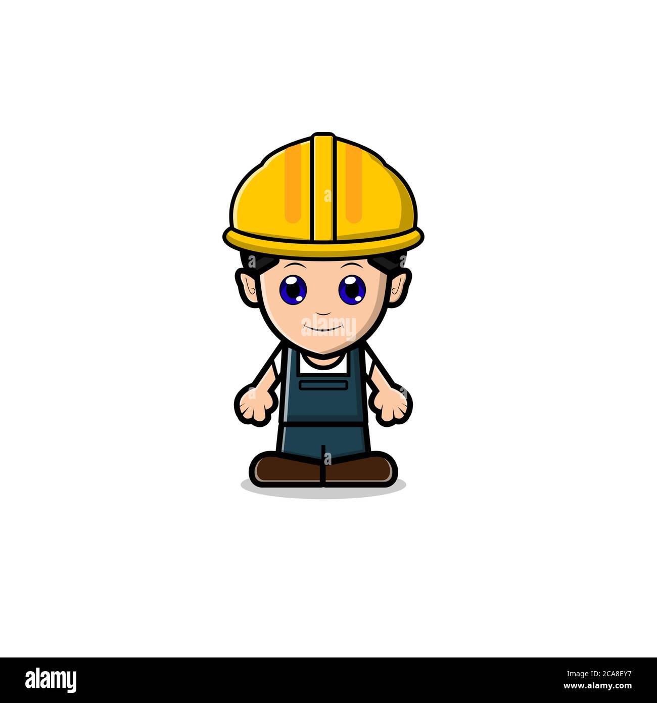 Cute Labor Construction Set Collection Mascot Character. Happy labor ...