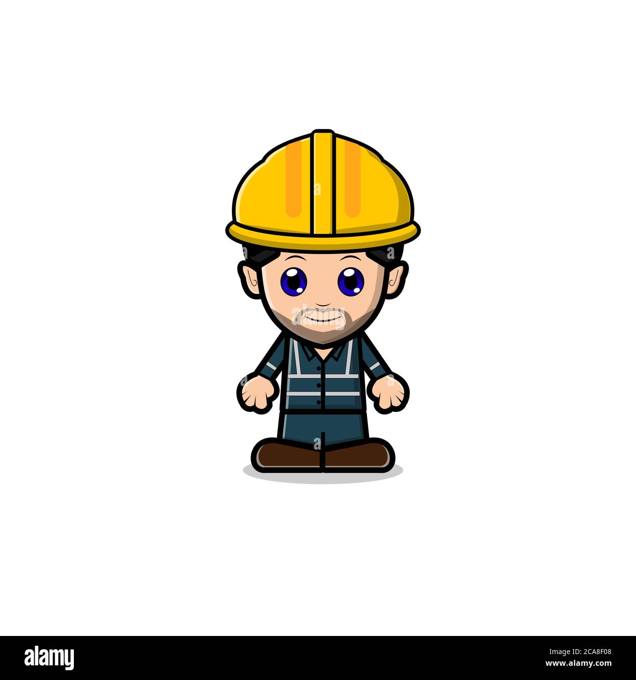 Cute Labor Construction Set Collection Mascot Character. Happy labor ...