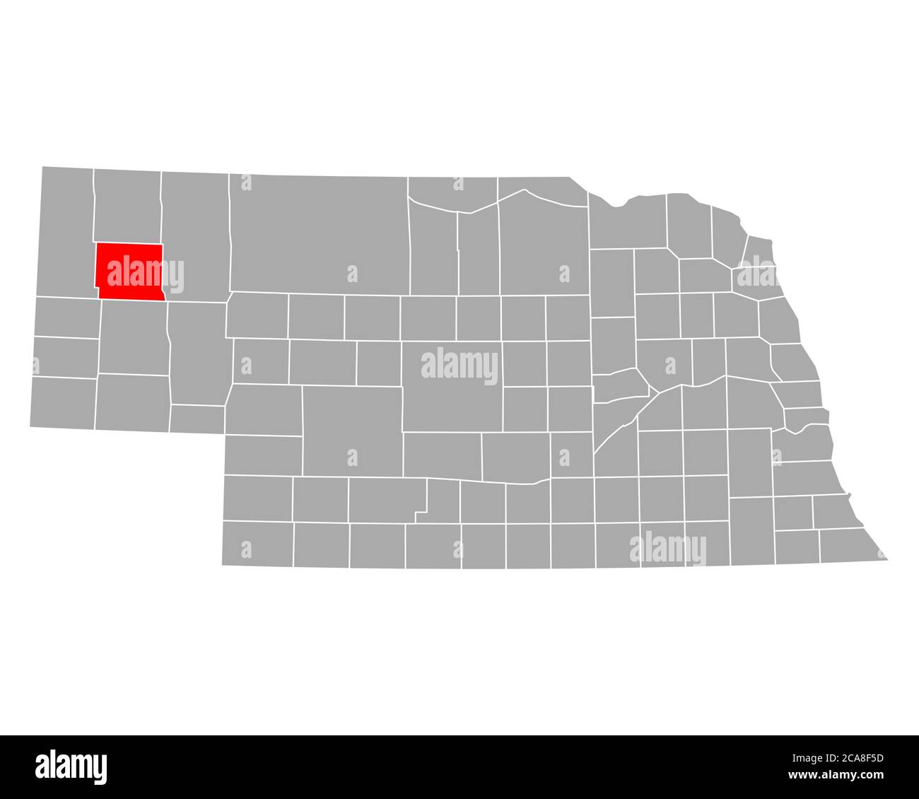 Map of Box Butte in Nebraska Stock Photo - Alamy