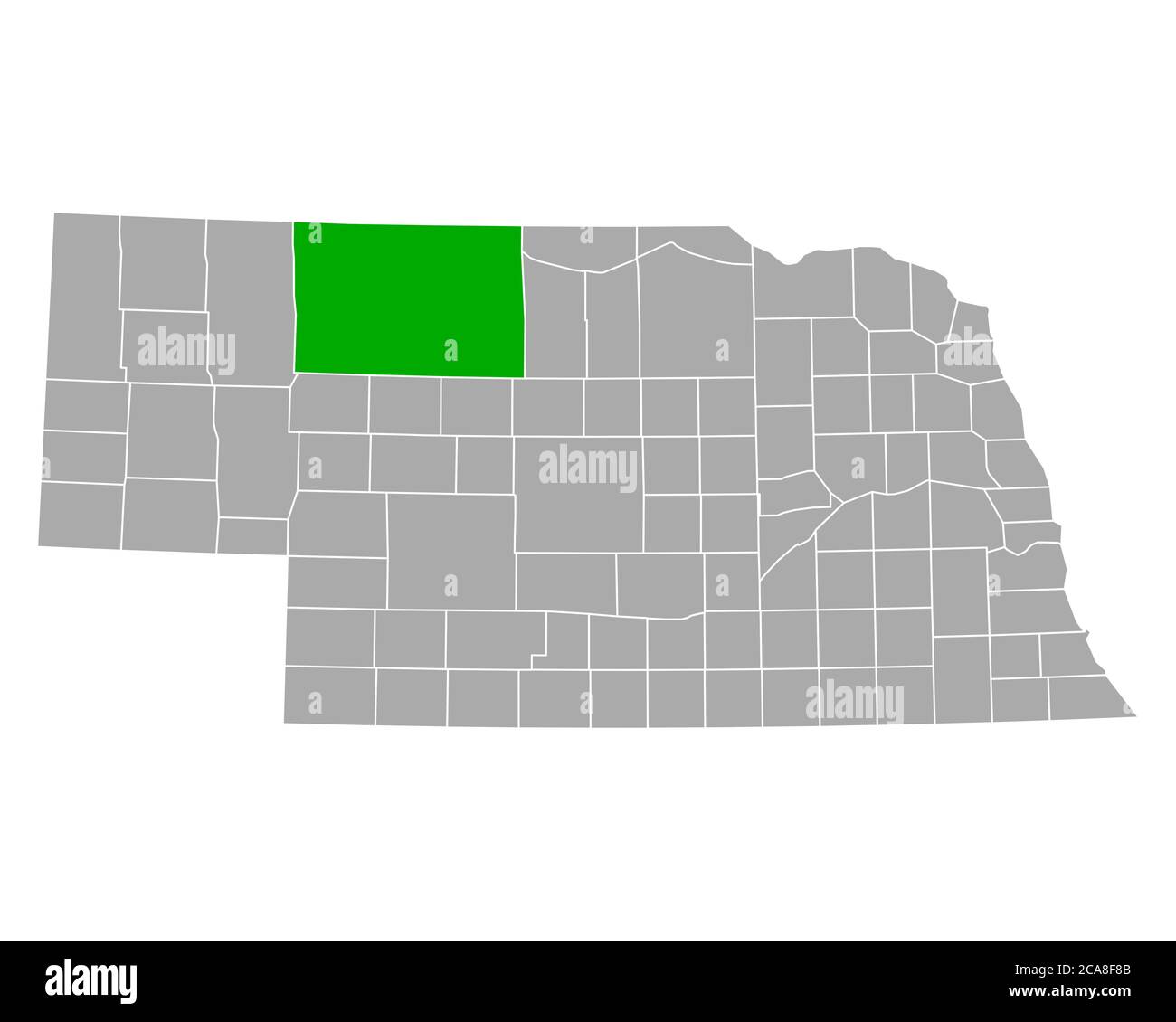 Map of Cherry in Nebraska Stock Photo - Alamy