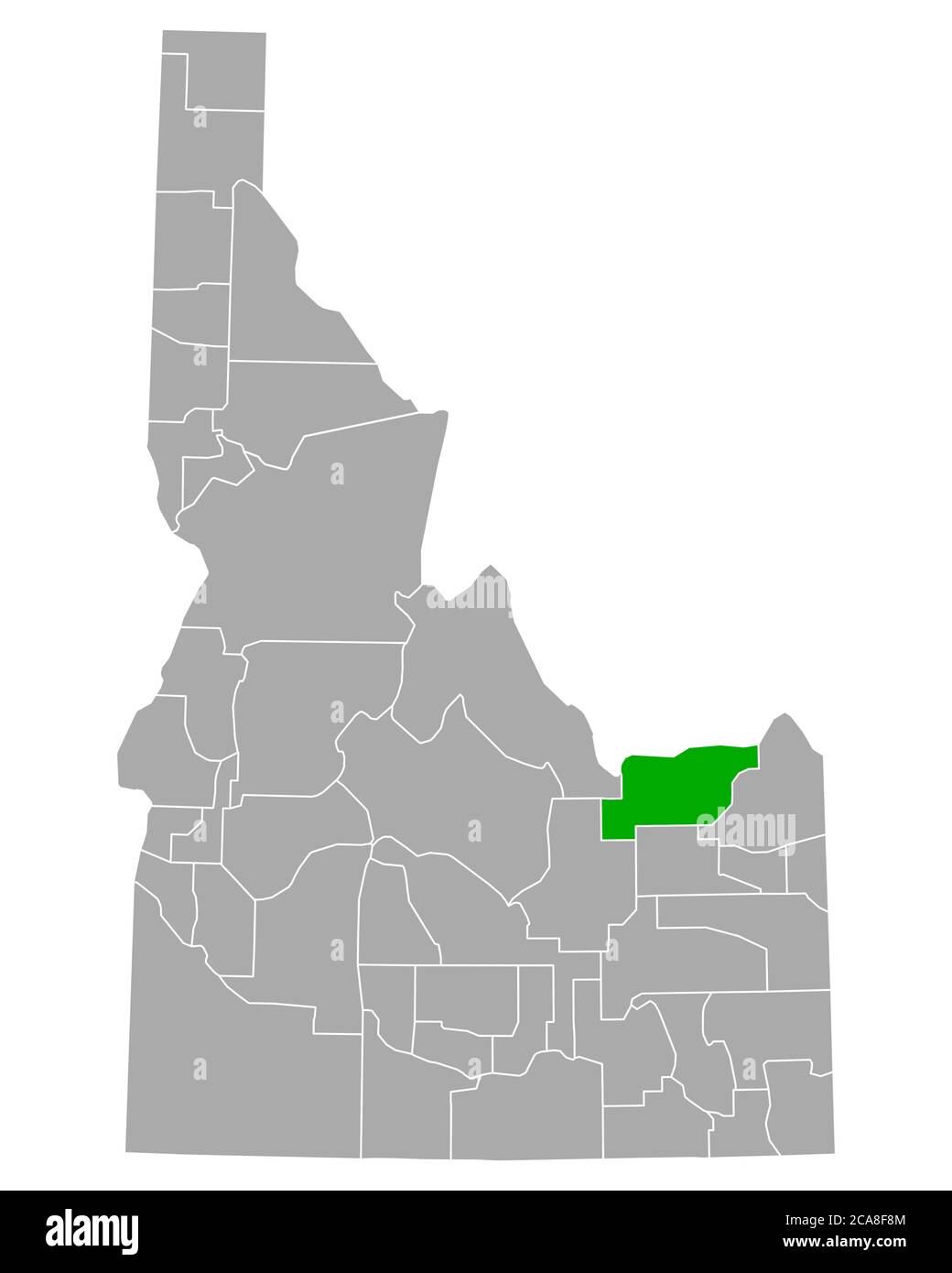 Map of Clark in Idaho Stock Photo - Alamy