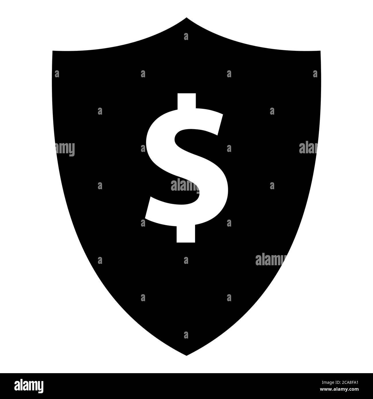 Dollar and shield Stock Photo - Alamy