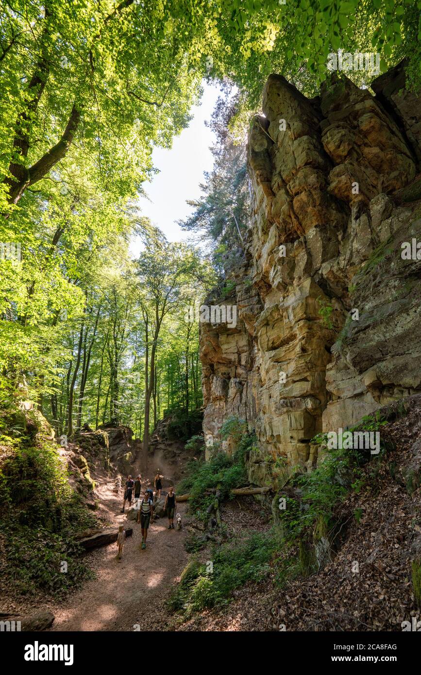 The Devil's Gorge, narrow, passable gorge of sandstone rocks, with ...