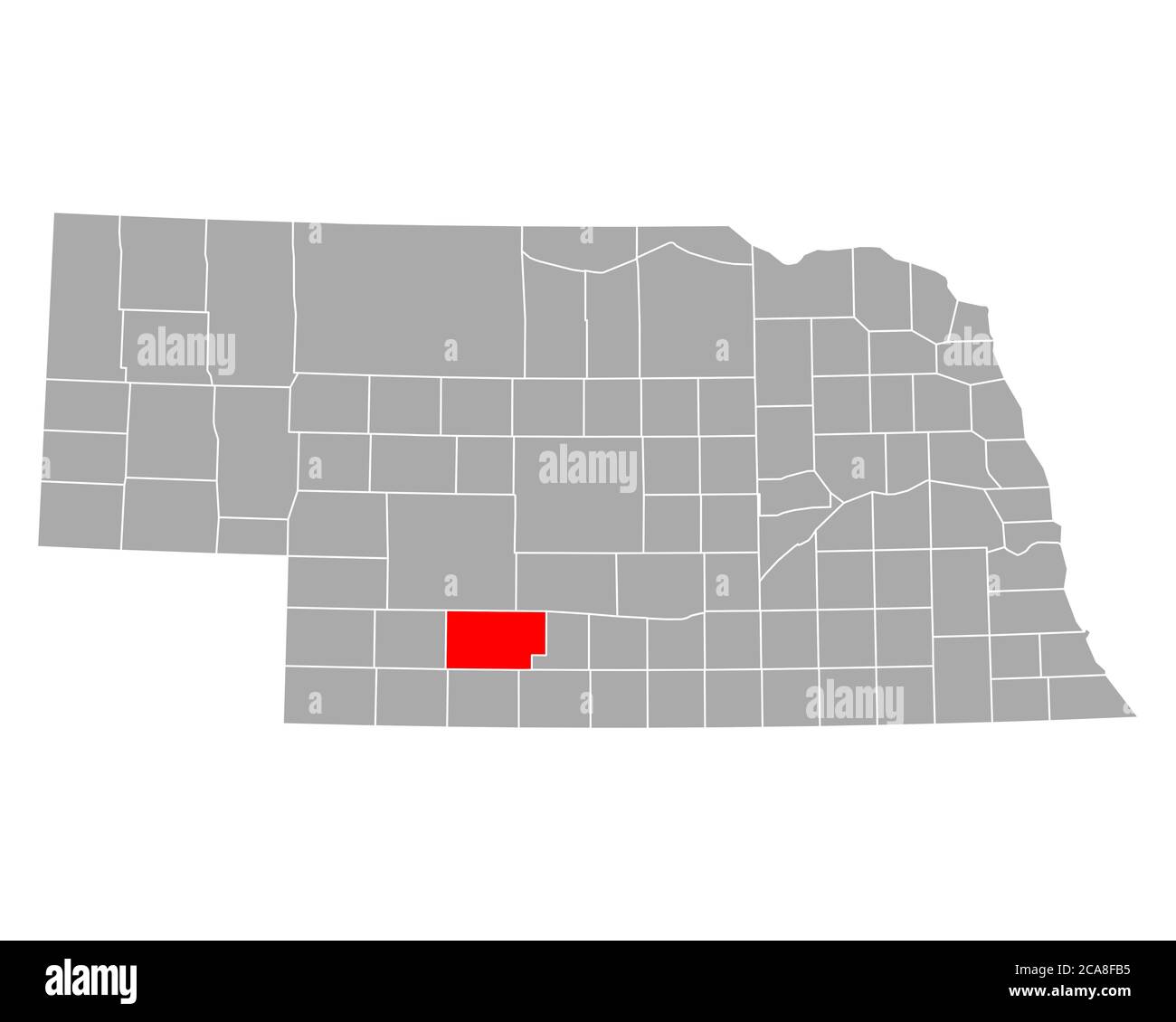 Map of Frontier in Nebraska Stock Photo - Alamy