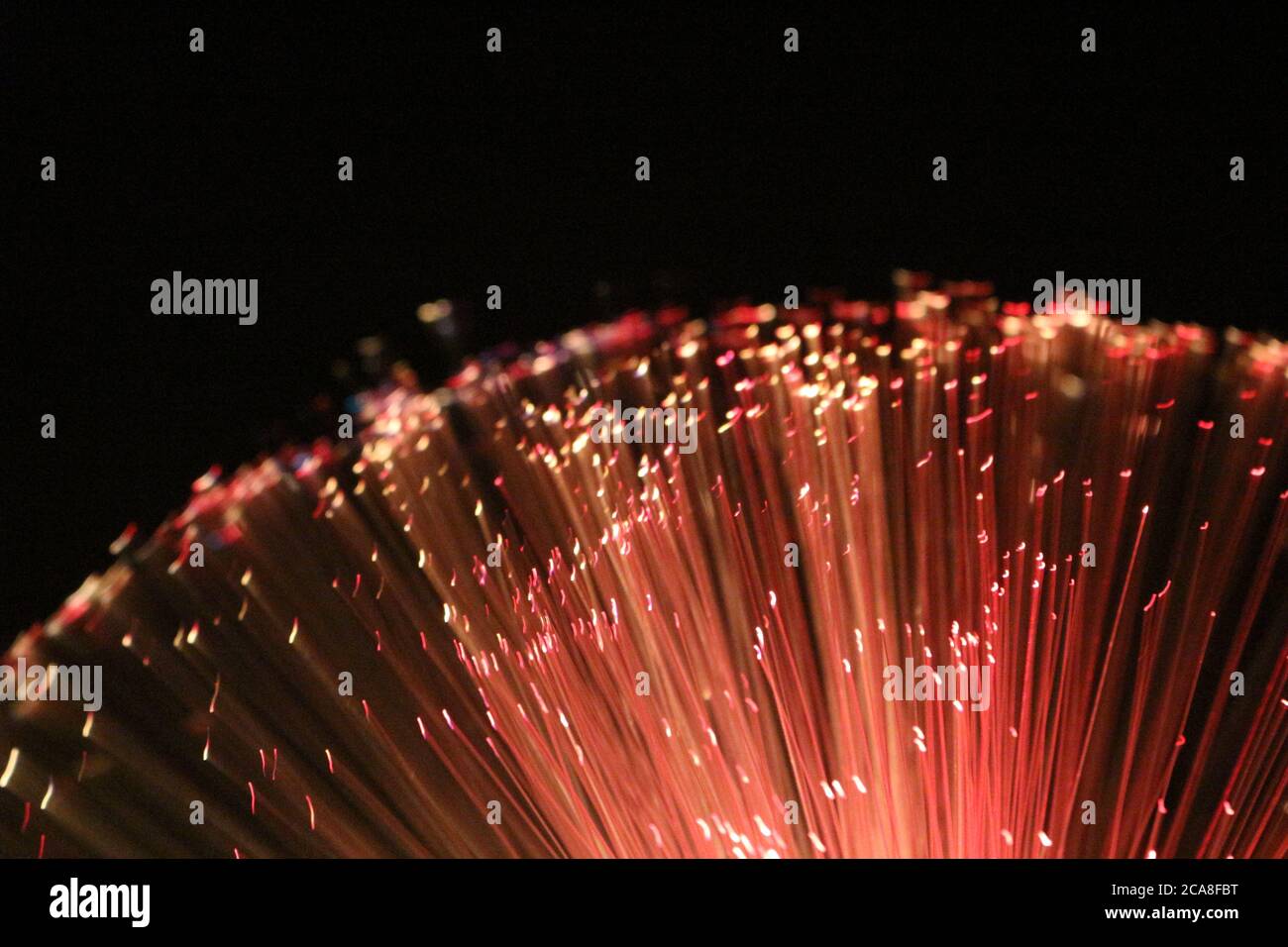 The fiber optic lamp produces suggestive lighting effects Stock Photo ...