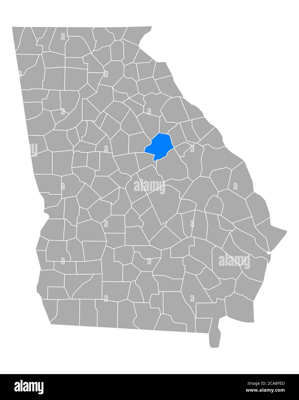 Map of Hancock in Georgia Stock Photo - Alamy