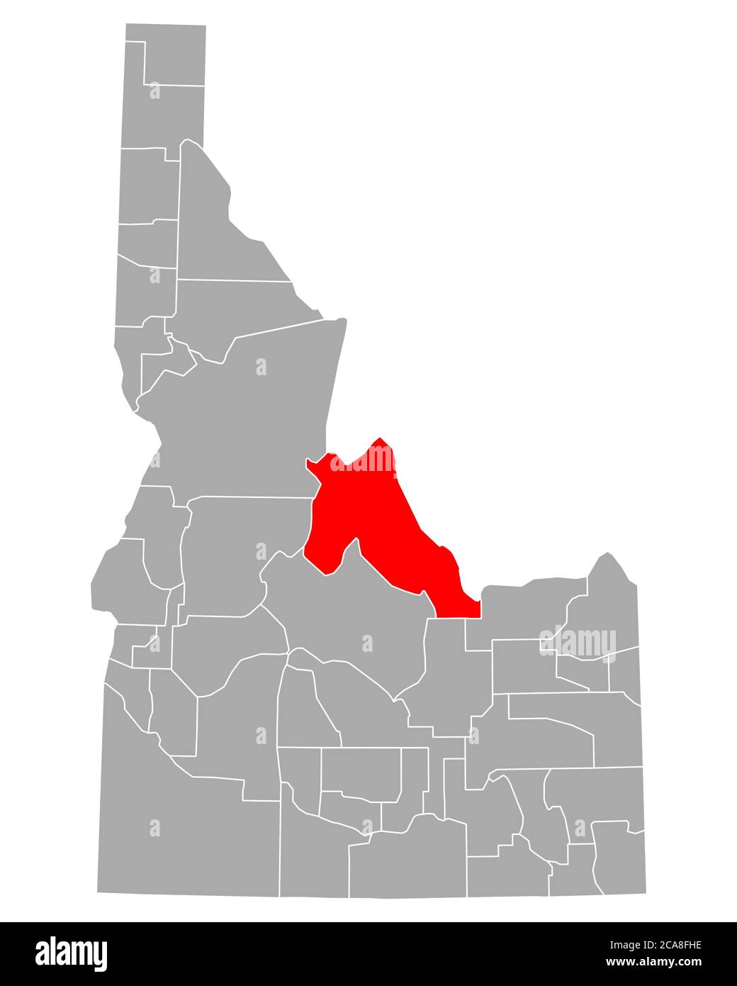 Map of Lemhi in Idaho Stock Photo - Alamy