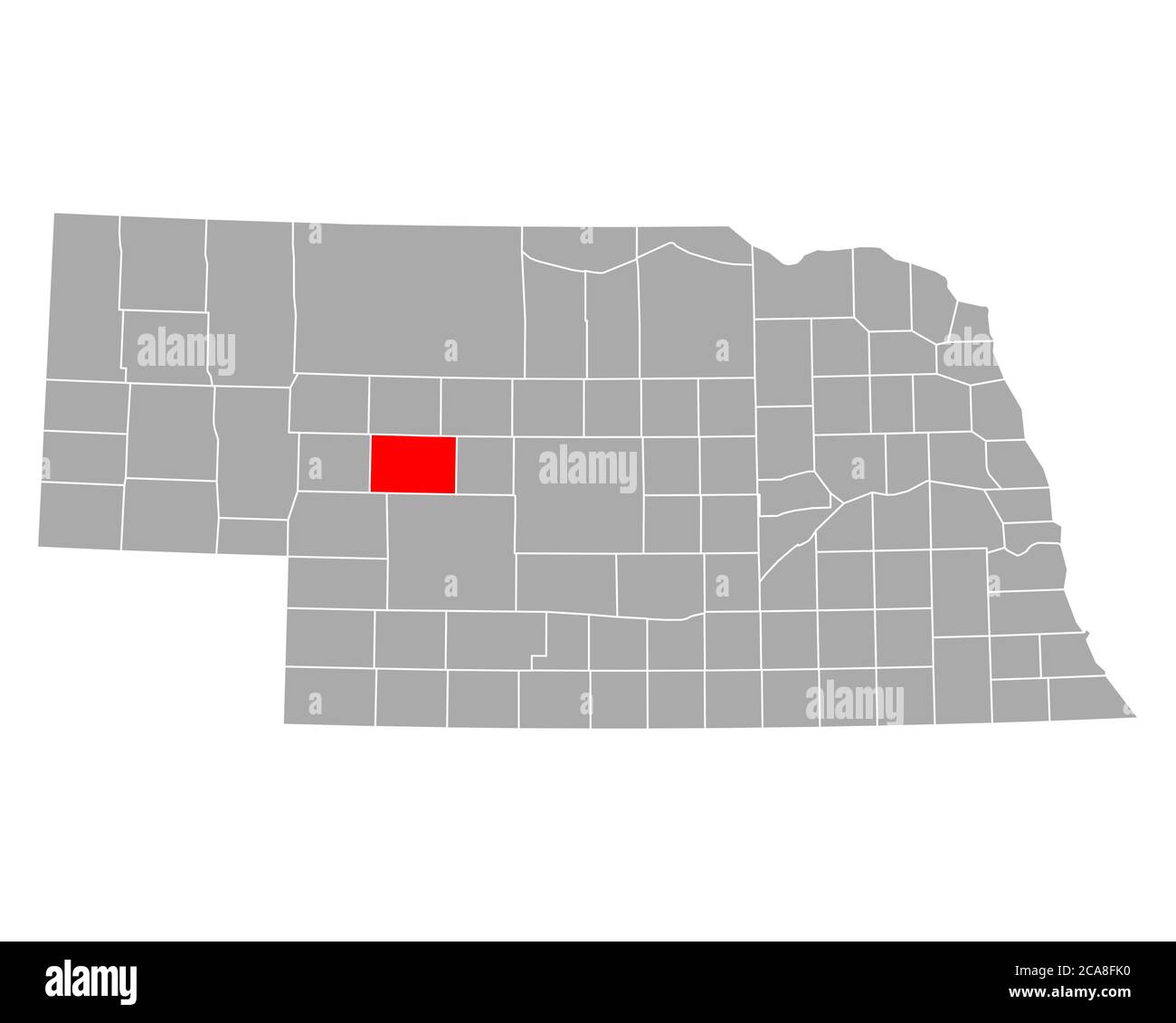 Map of McPherson in Nebraska Stock Photo - Alamy