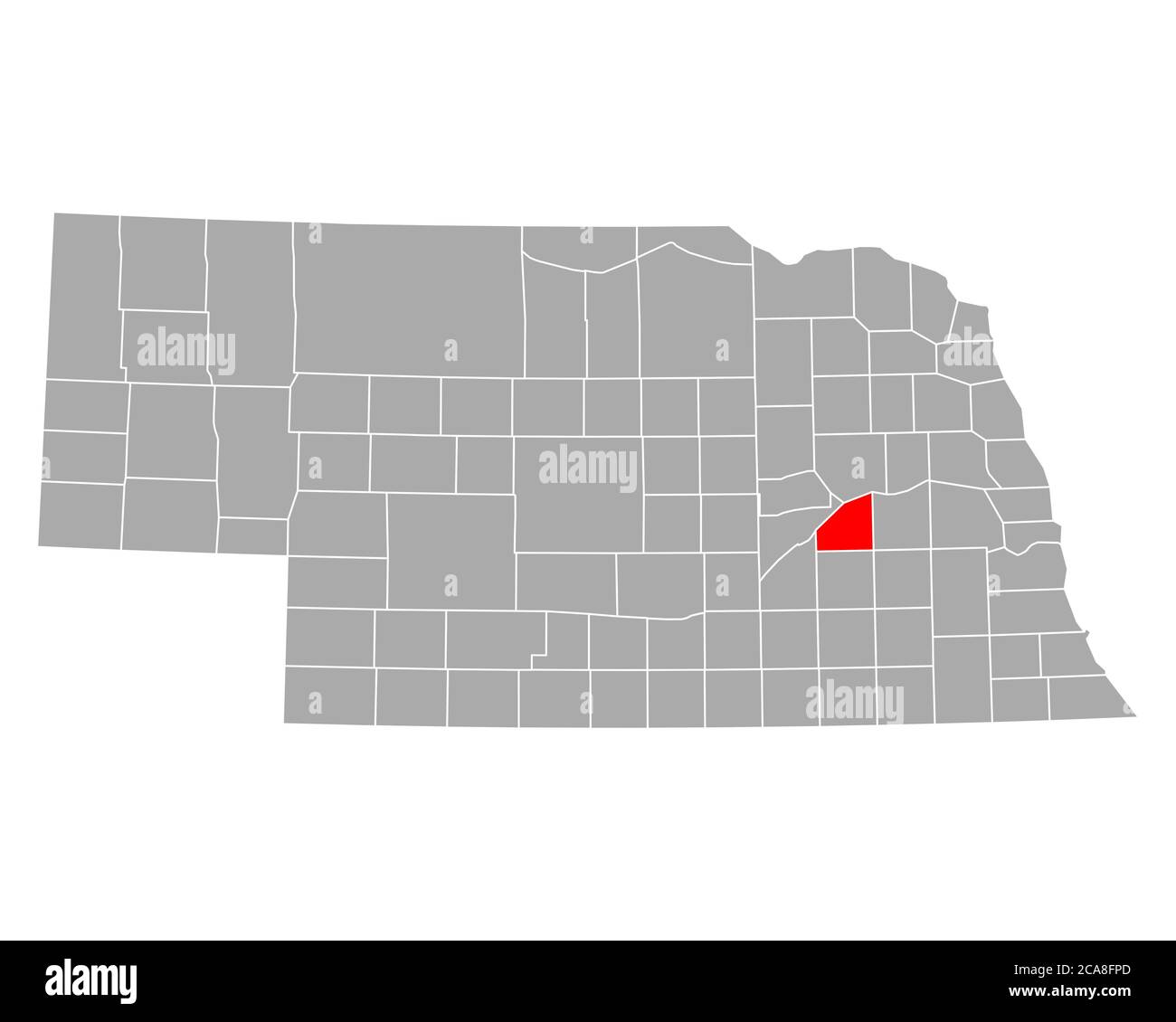 Map of Polk in Nebraska Stock Photo - Alamy