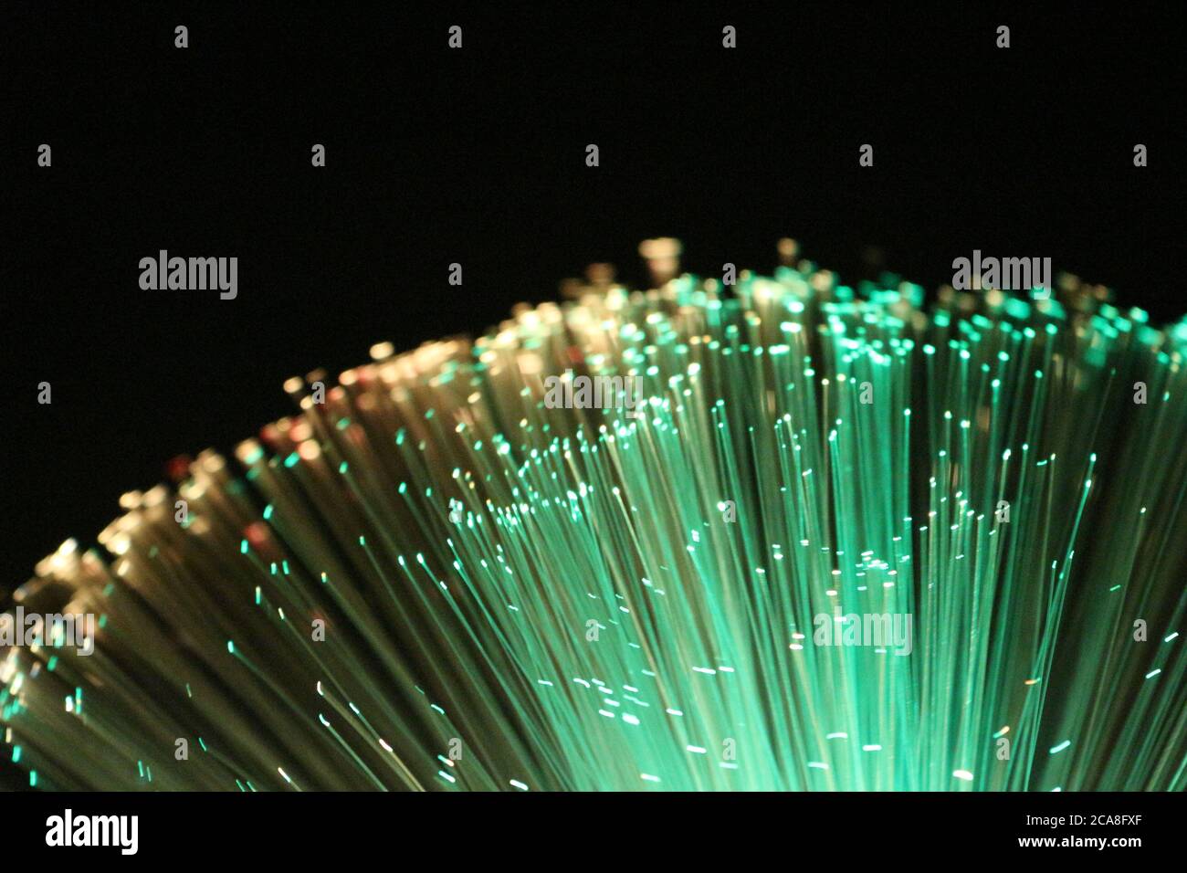 The fiber optic lamp produces suggestive lighting effects Stock Photo ...
