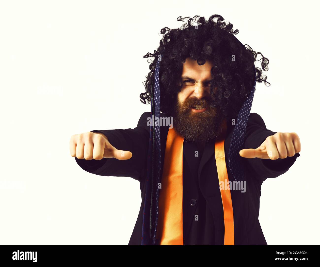Brutal angry beard man suit hi-res stock photography and images - Alamy