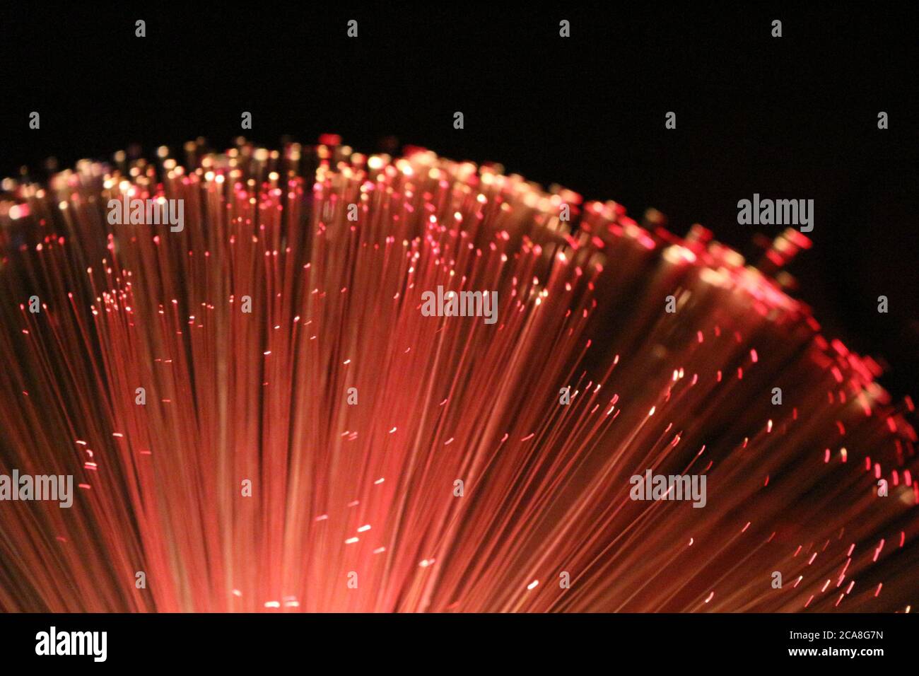 The fiber optic lamp produces suggestive lighting effects Stock Photo ...