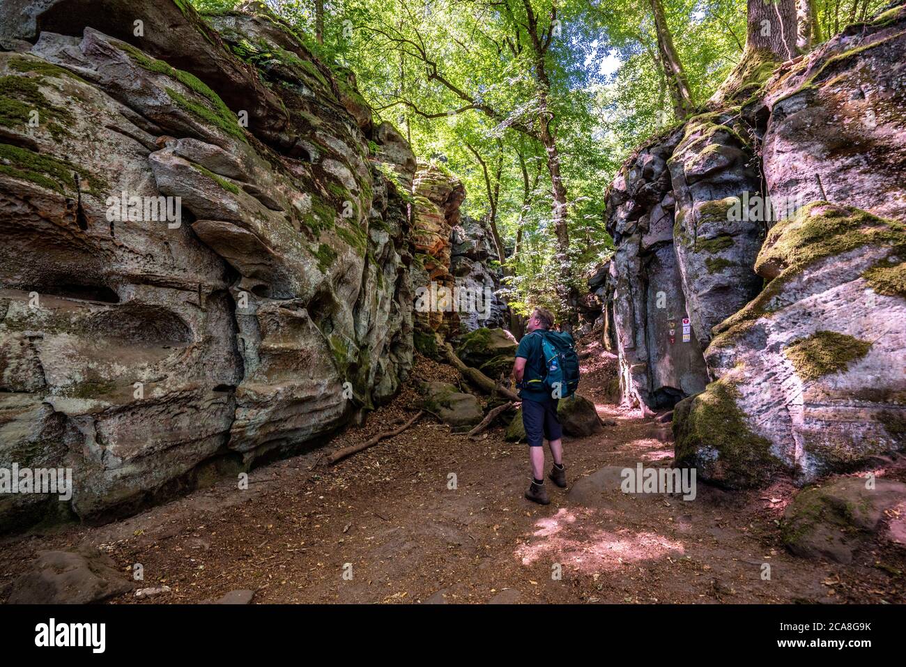 The Devil's Gorge, narrow, passable gorge of sandstone rocks, with ...