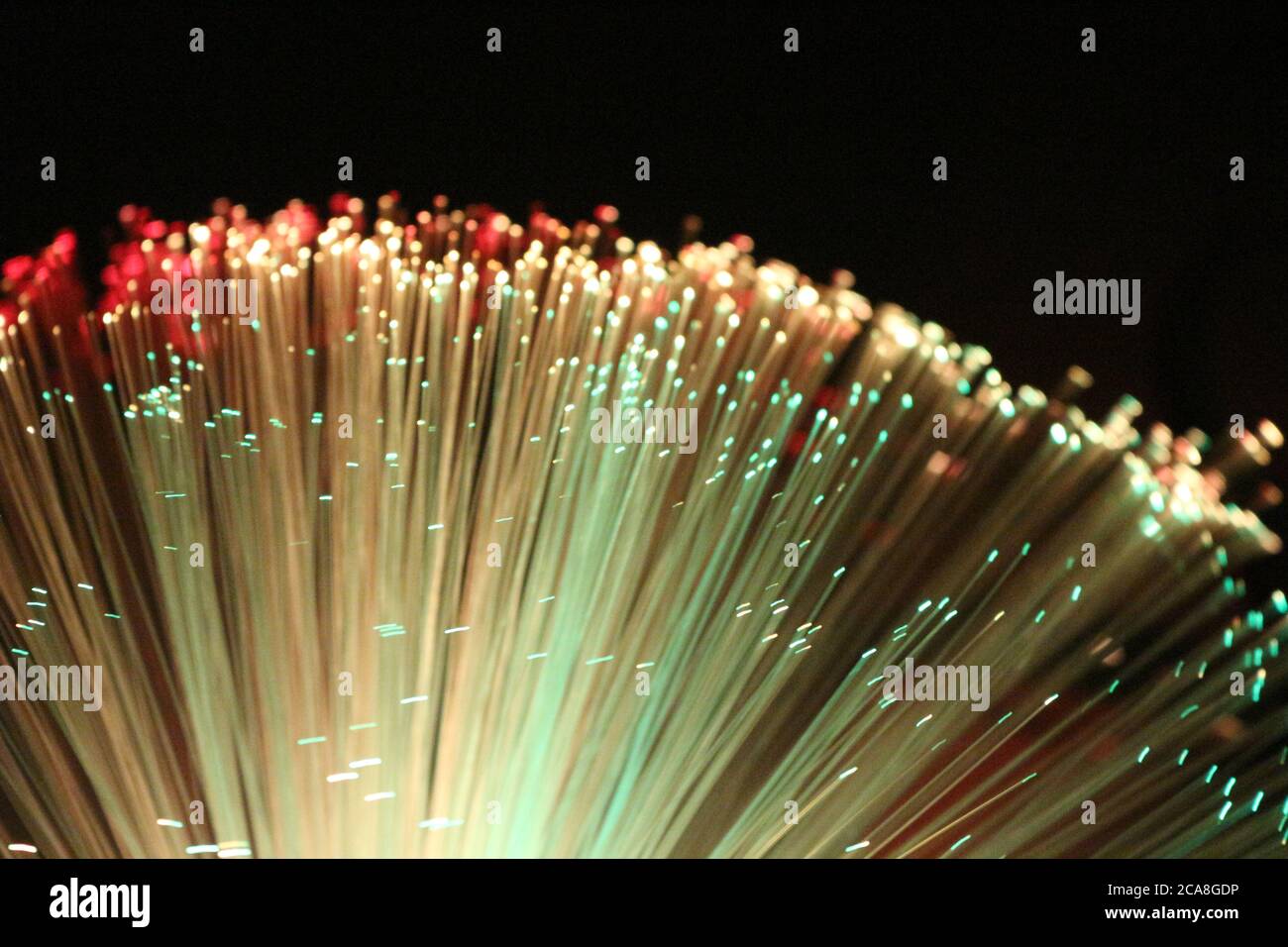 The fiber optic lamp produces suggestive lighting effects Stock Photo ...