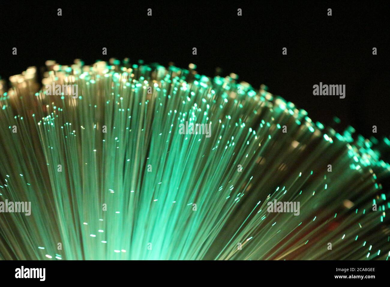 The fiber optic lamp produces suggestive lighting effects Stock Photo ...