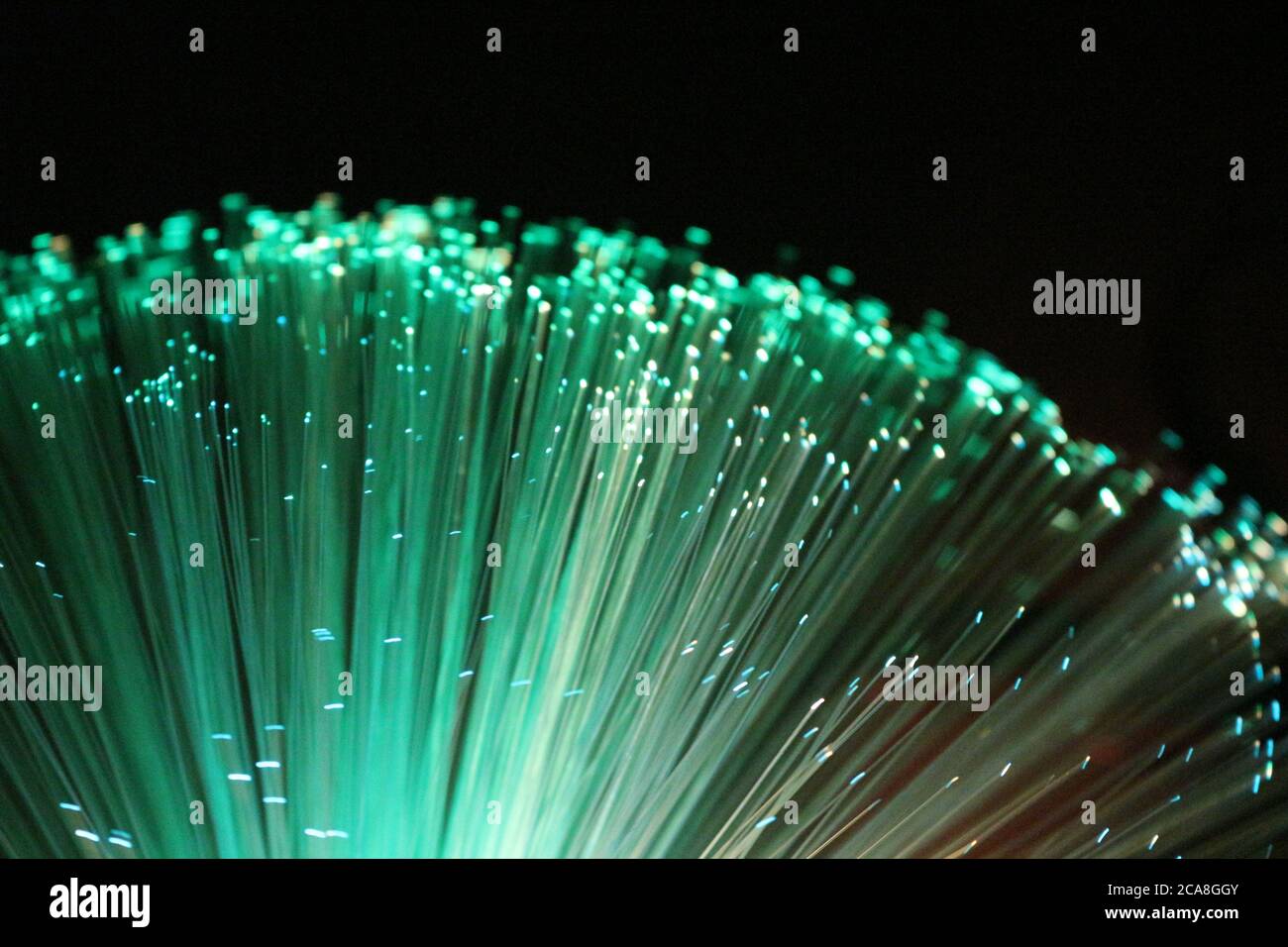 The fiber optic lamp produces suggestive lighting effects Stock Photo ...