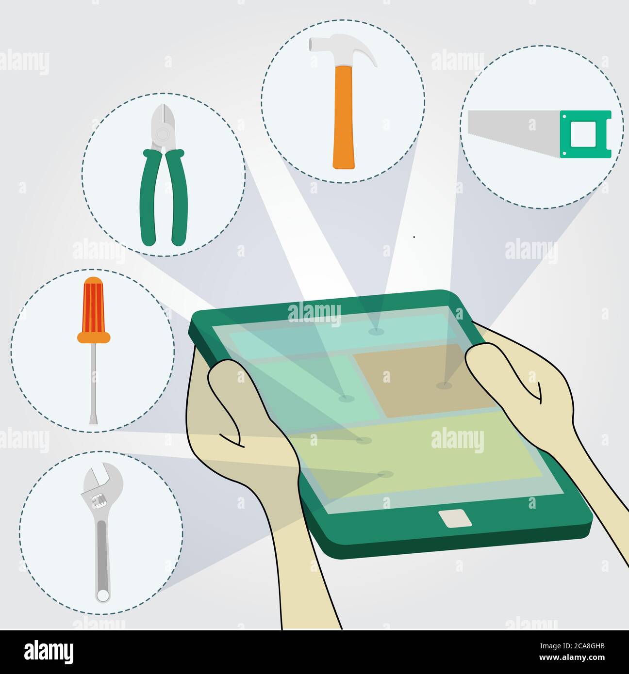 Choosing tools Stock Vector Images - Alamy