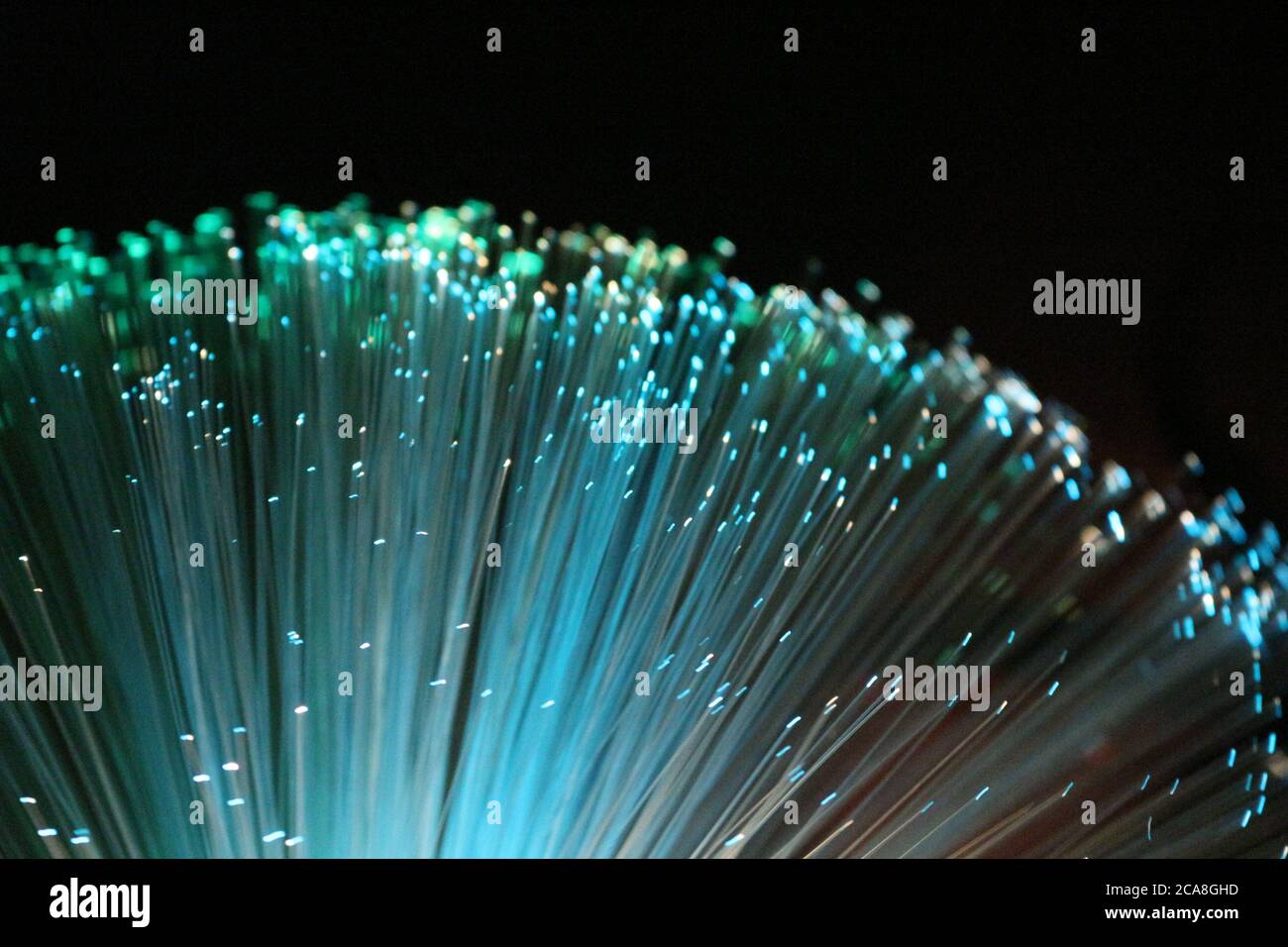 The fiber optic lamp produces suggestive lighting effects Stock Photo ...
