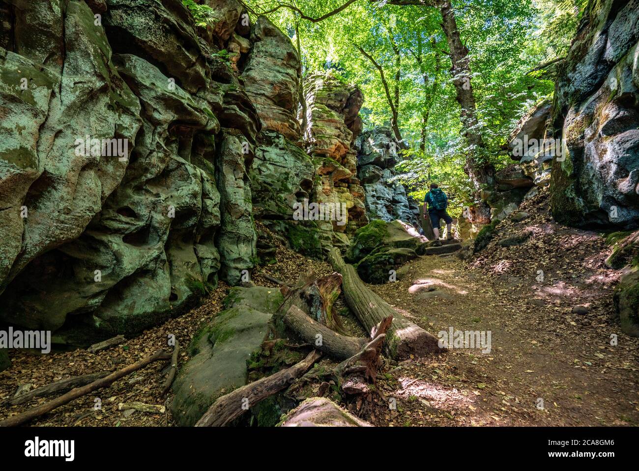 The Devil's Gorge, narrow, passable gorge of sandstone rocks, with ...