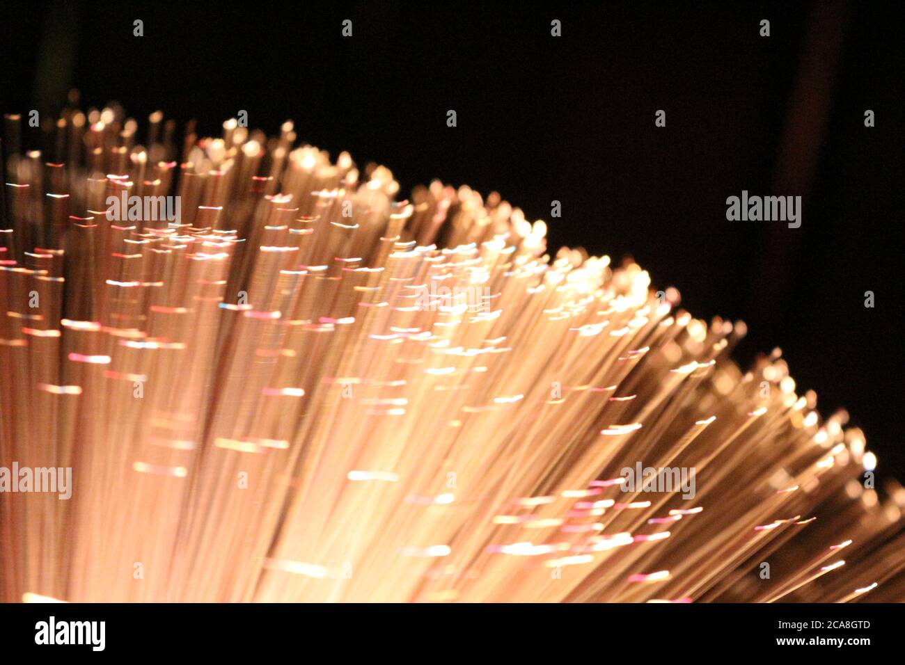 The fiber optic lamp produces suggestive lighting effects Stock Photo ...