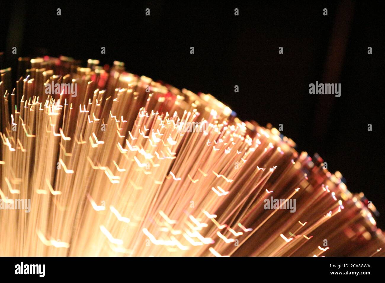 The fiber optic lamp produces suggestive lighting effects Stock Photo ...