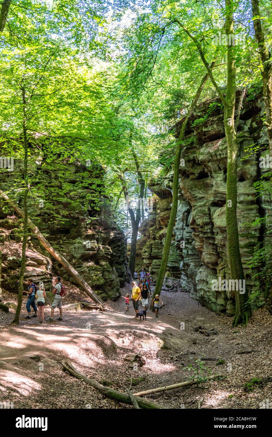 The Devil's Gorge, narrow, passable gorge of sandstone rocks, with ...