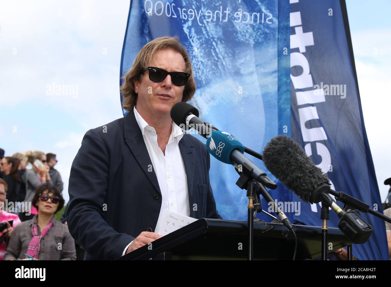 Founding Director David Handley speaks at the Sculpture by the Sea ...