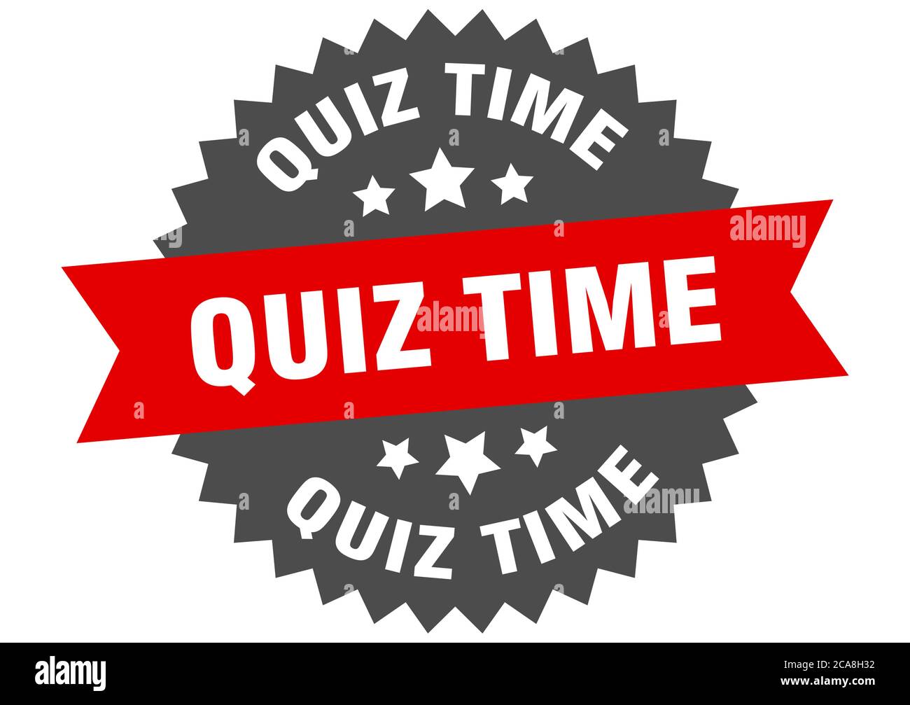 quiz time round isolated ribbon label. quiz time sign Stock Vector ...