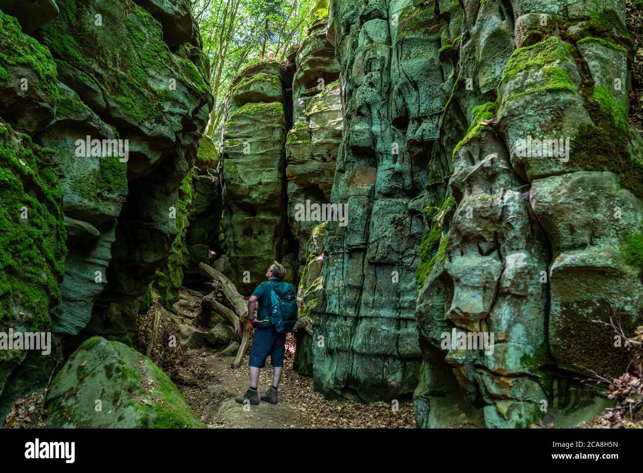 The Devil's Gorge, narrow, passable gorge of sandstone rocks, with ...