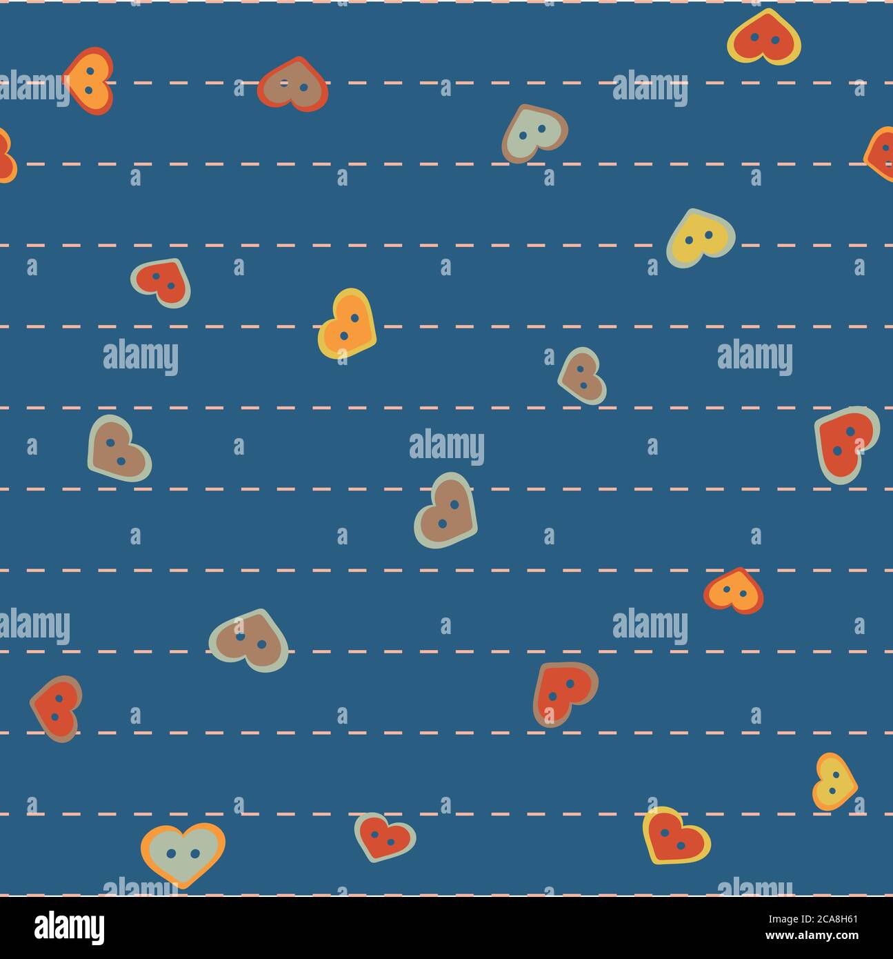 heart shaped buttons seamless vector pattern Stock Vector Image & Art ...