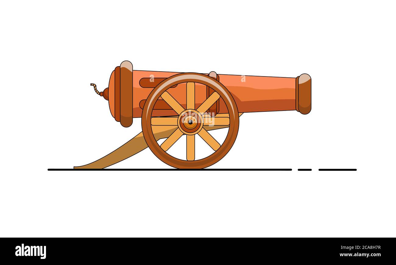 Cute Gunner Flat Design. Vector cartoon illustration design. Isolated ...