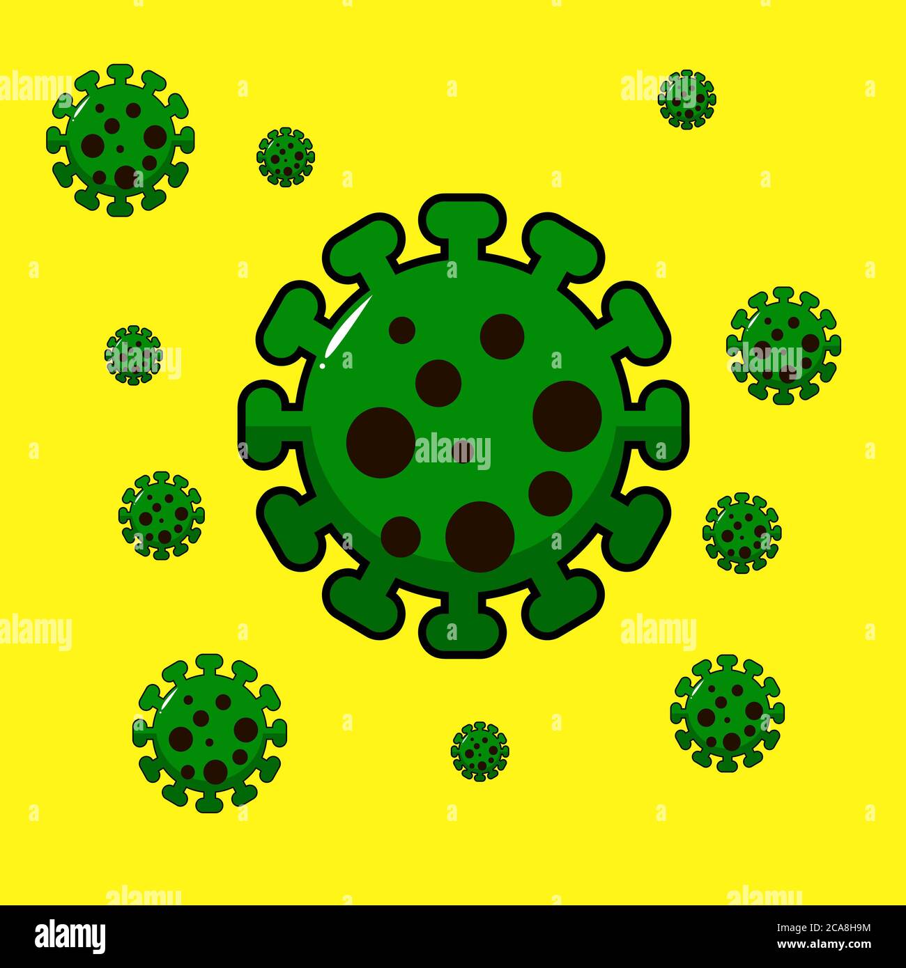 Cute Virus Set collection. Vector cartoon illustration design Stock ...