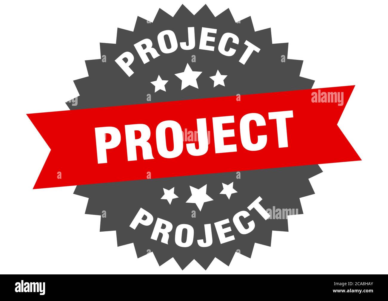 project round isolated ribbon label. project sign Stock Vector Image ...
