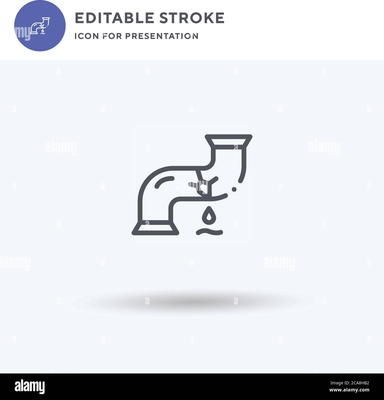 Leak icon vector, filled flat sign, solid pictogram isolated on white ...