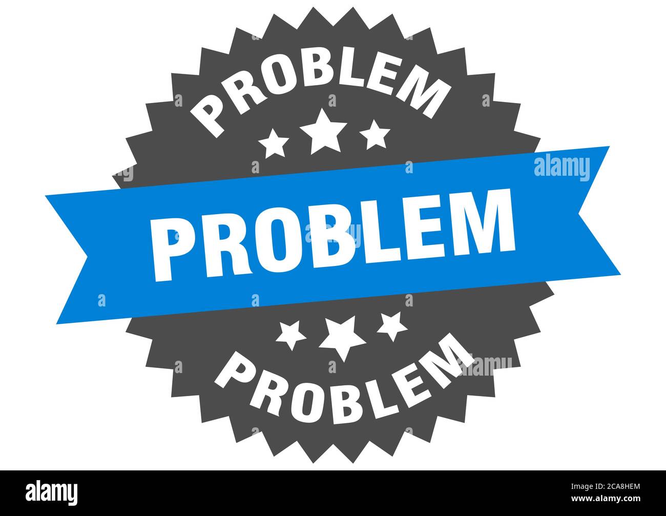 problem round isolated ribbon label. problem sign Stock Vector Image ...