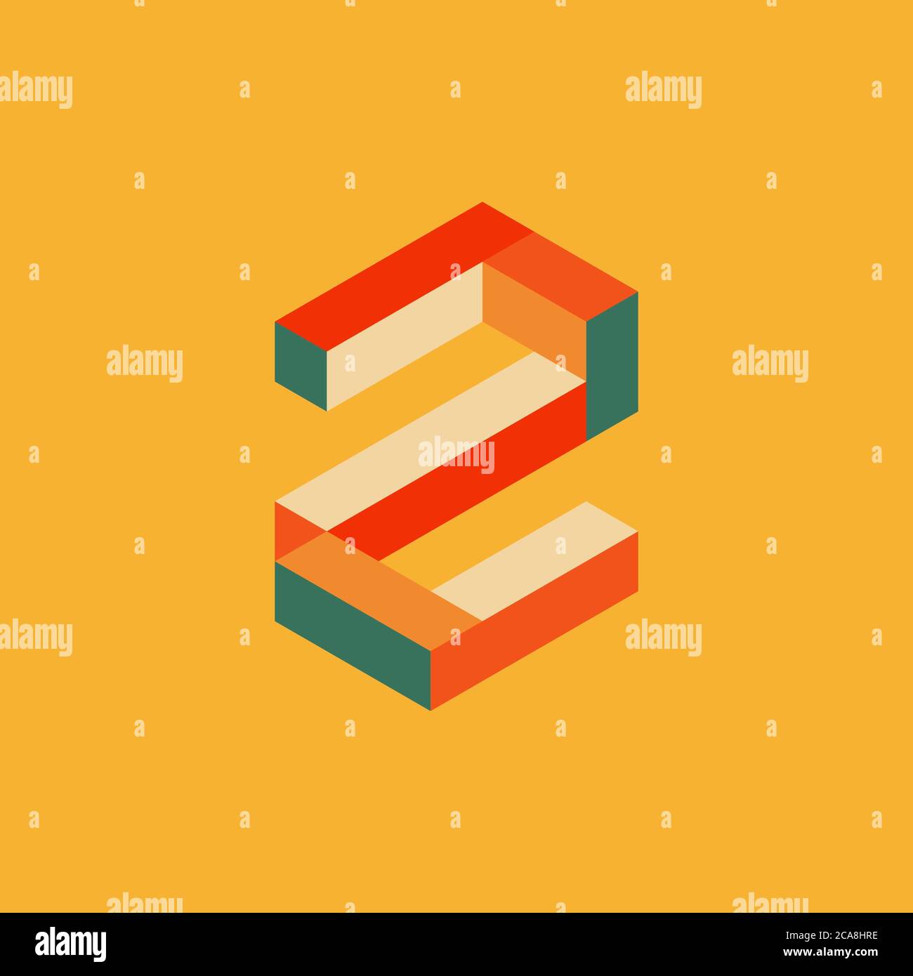 Isometric Letter Z Icon Design Element Template Colorful Stock Photo ...