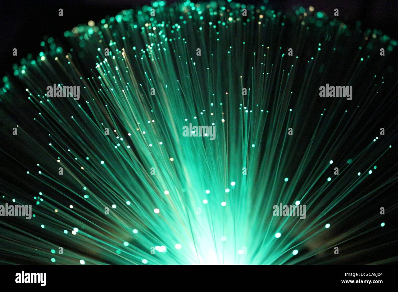 The fiber optic lamp produces suggestive lighting effects Stock Photo ...