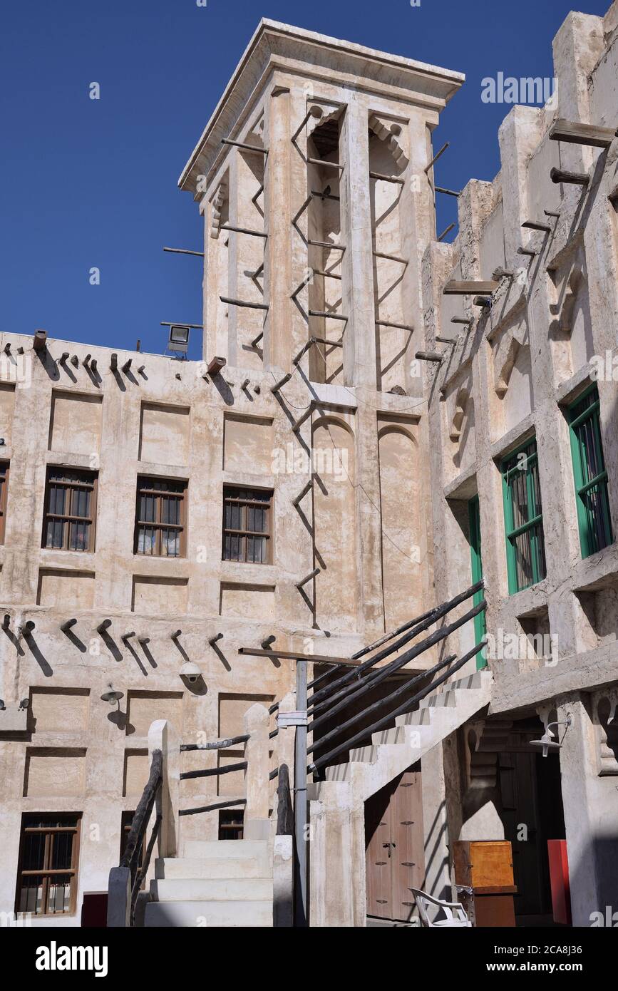 QATARI TRADITIONAL AND MODERN ARCHITECTURE IN THE CAPITAL OF DOHA Stock ...