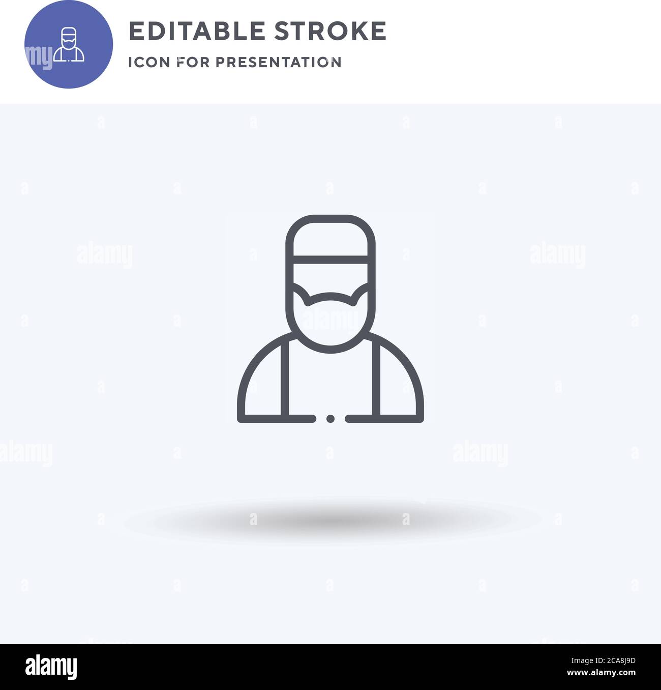 Old Man icon vector, filled flat sign, solid pictogram isolated on ...