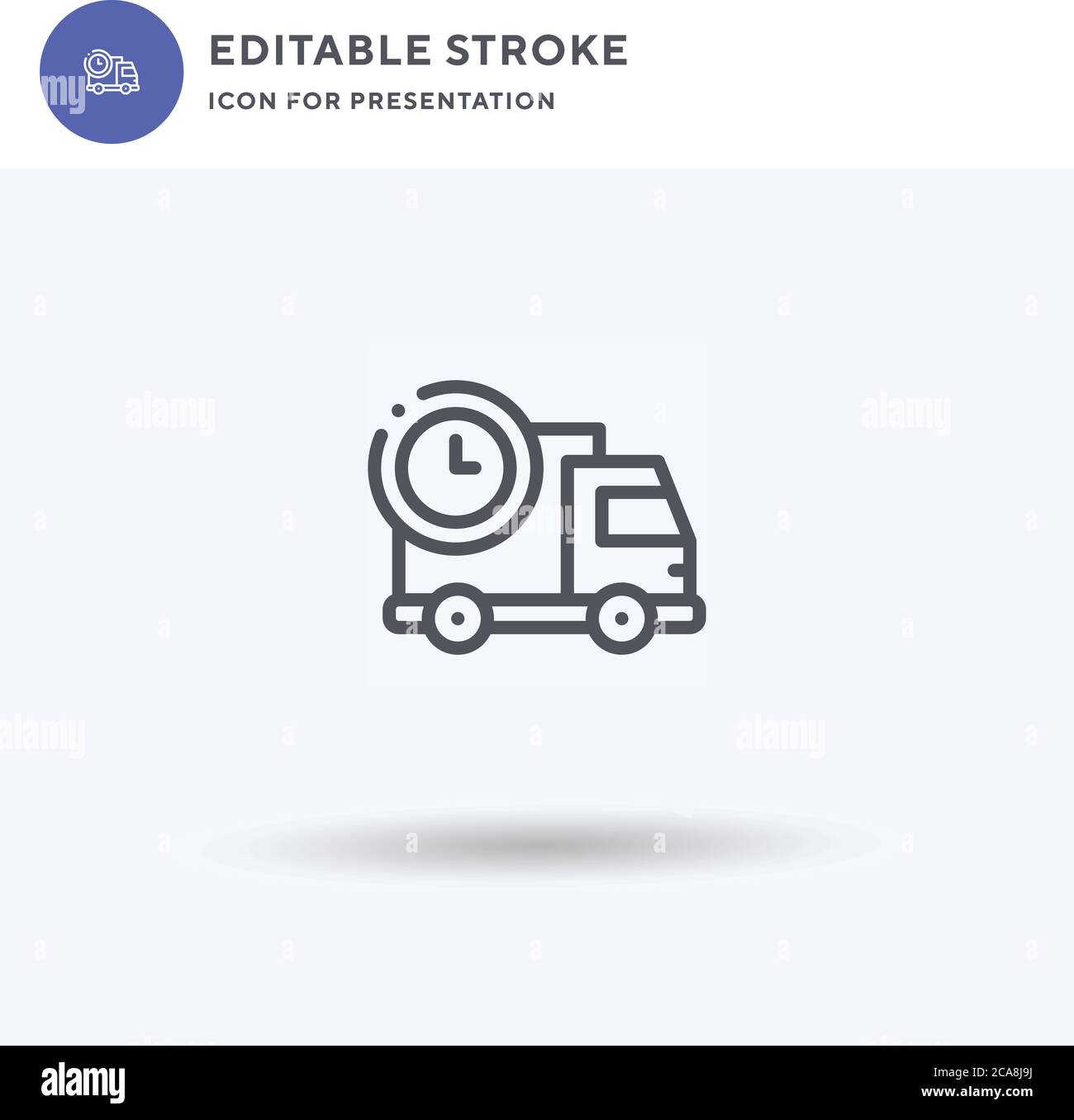 Delivery Time icon vector, filled flat sign, solid pictogram isolated ...