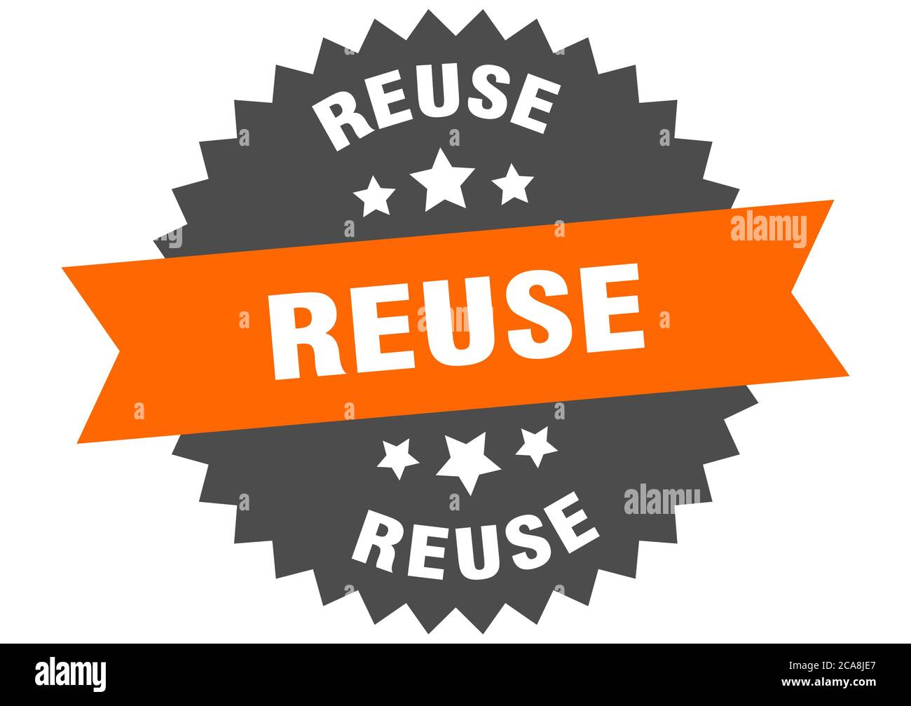 reuse round isolated ribbon label. reuse sign Stock Vector Image & Art ...