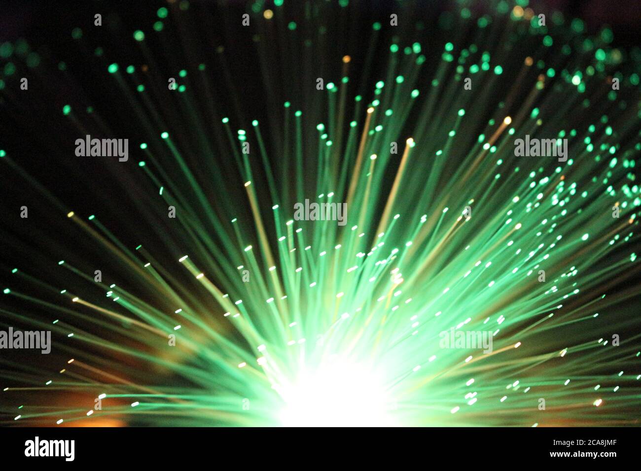 The fiber optic lamp produces suggestive lighting effects Stock Photo ...