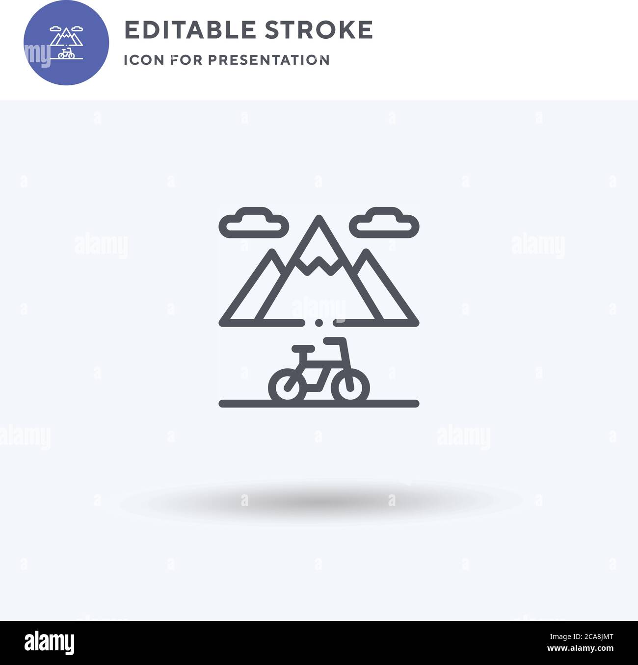 Bike Path icon vector, filled flat sign, solid pictogram isolated on ...