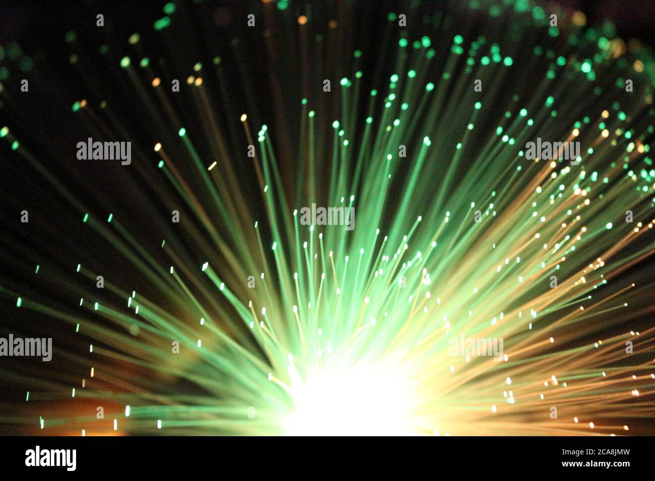 The fiber optic lamp produces suggestive lighting effects Stock Photo ...