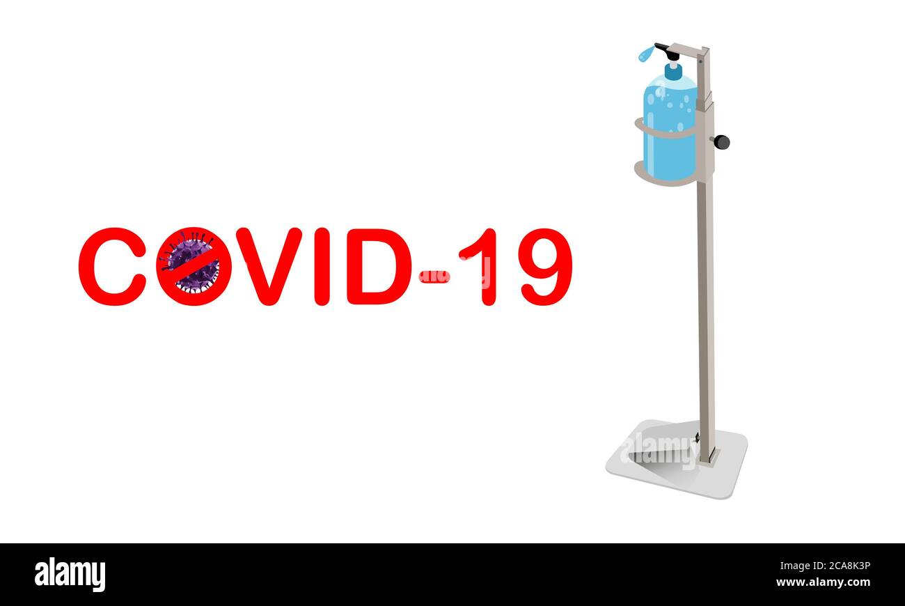 Pedal type alcohol gel press machine. Stop outbreak covid-19. Prevent ...