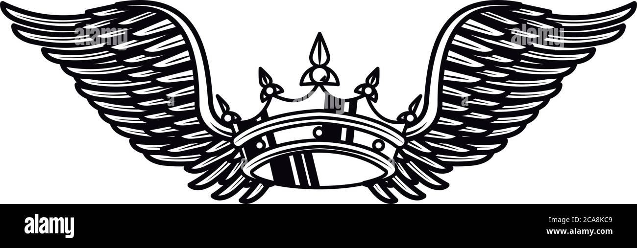 Crown With Wings Tattoo Designs