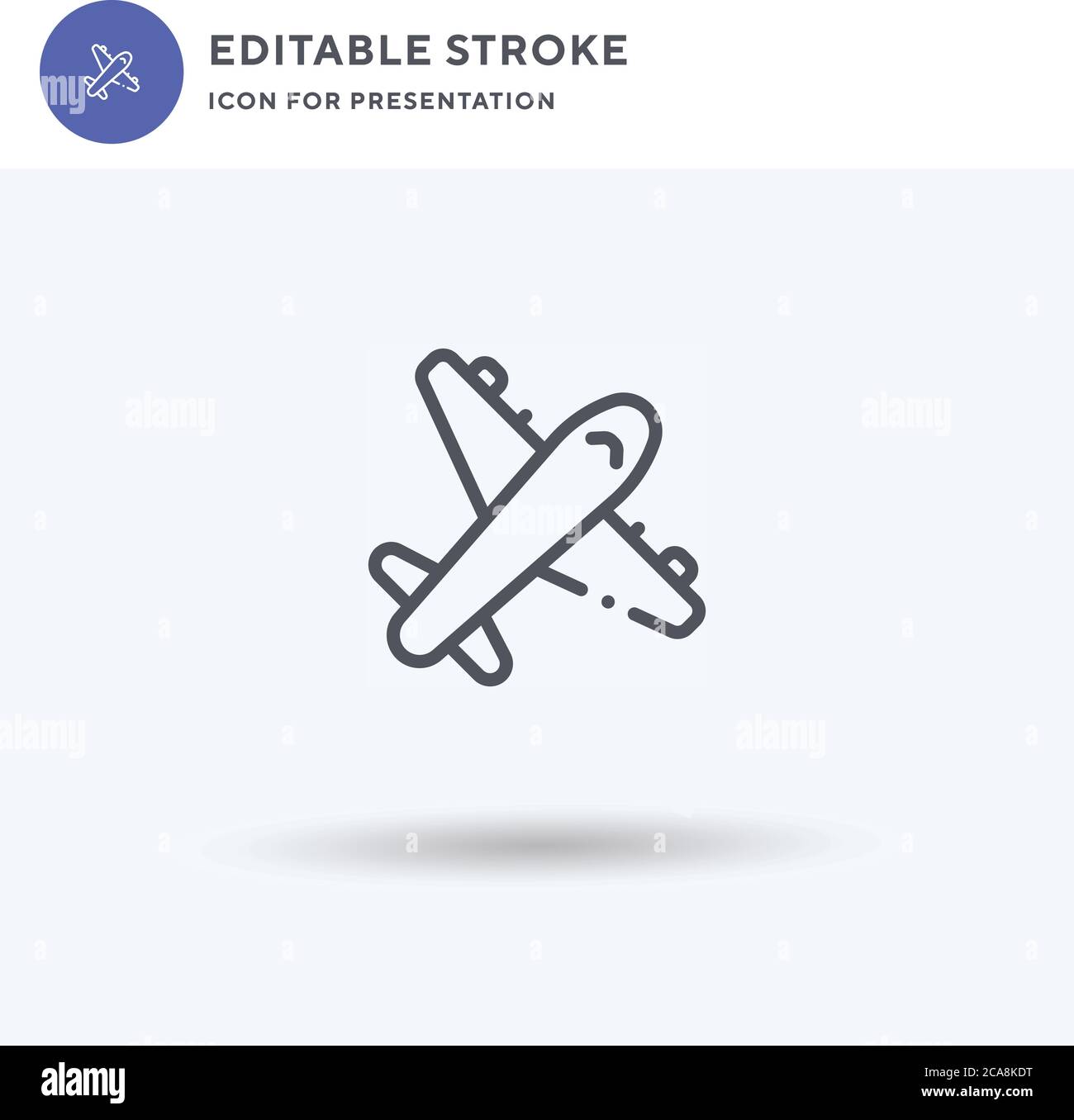 Airplane icon vector, filled flat sign, solid pictogram isolated on ...